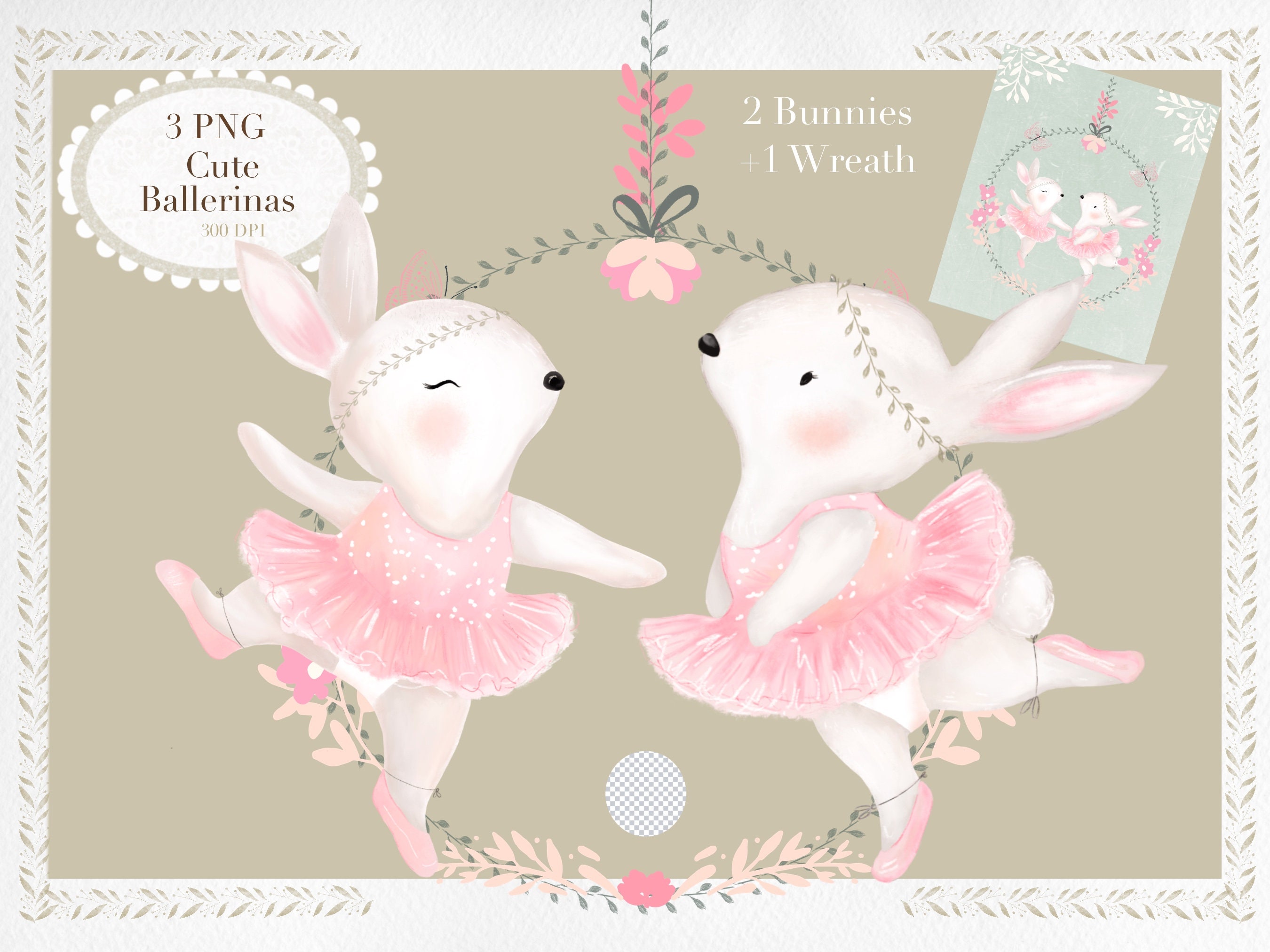 Ballerina Bunny Clipart,bunny Rabbit Clipart,ballerina Clipart PNG ...