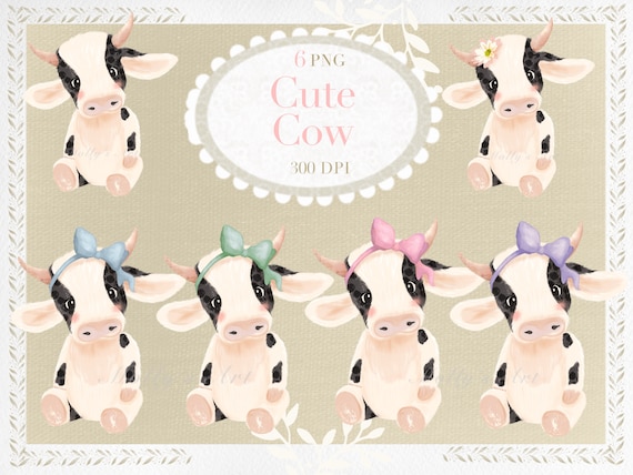 Baby Girl Cow Clipart