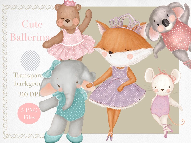 Ballerina Watercolor Clipart, Ballet Clipart, Watercolor Sweet ...