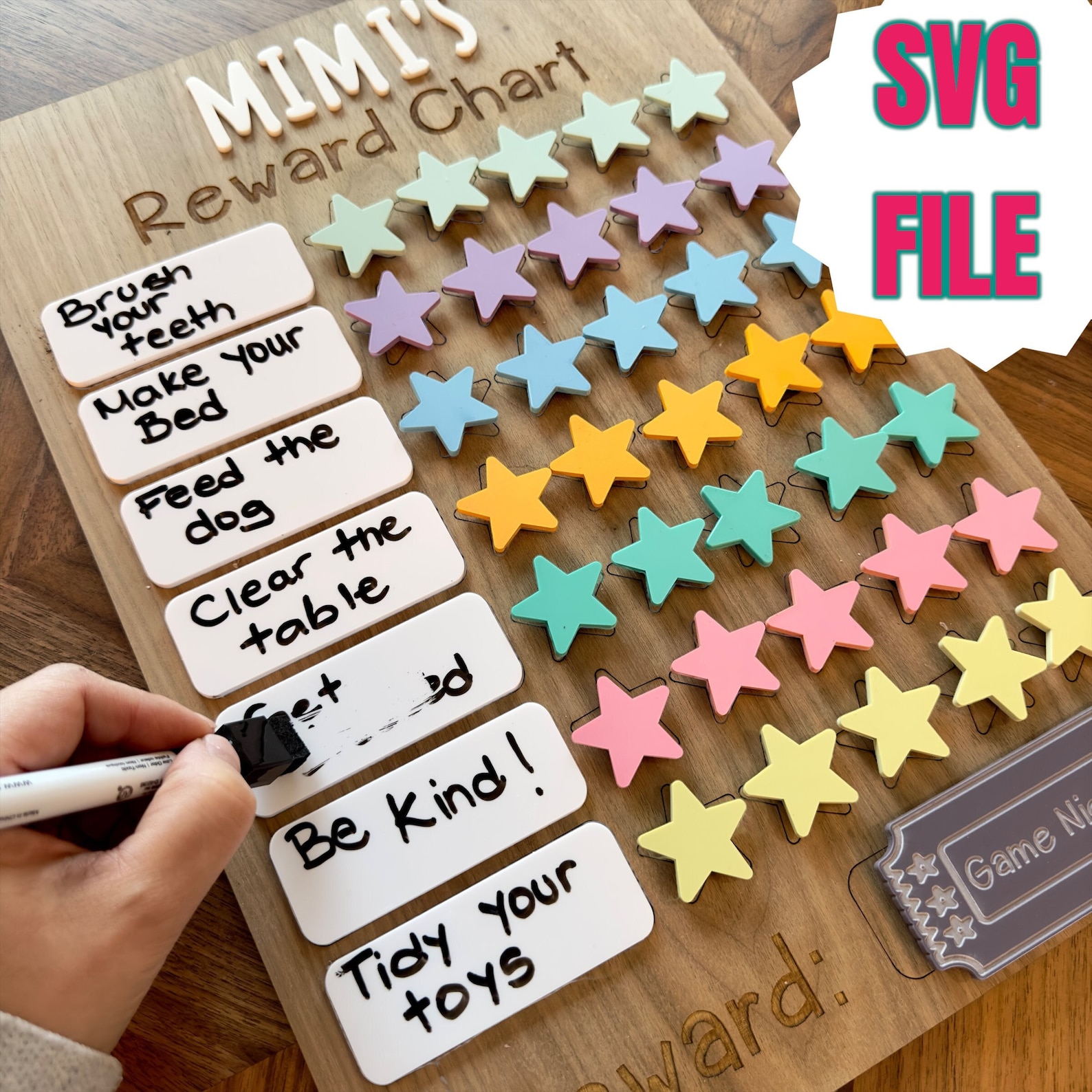 Reward Chart SVG File - Etsy