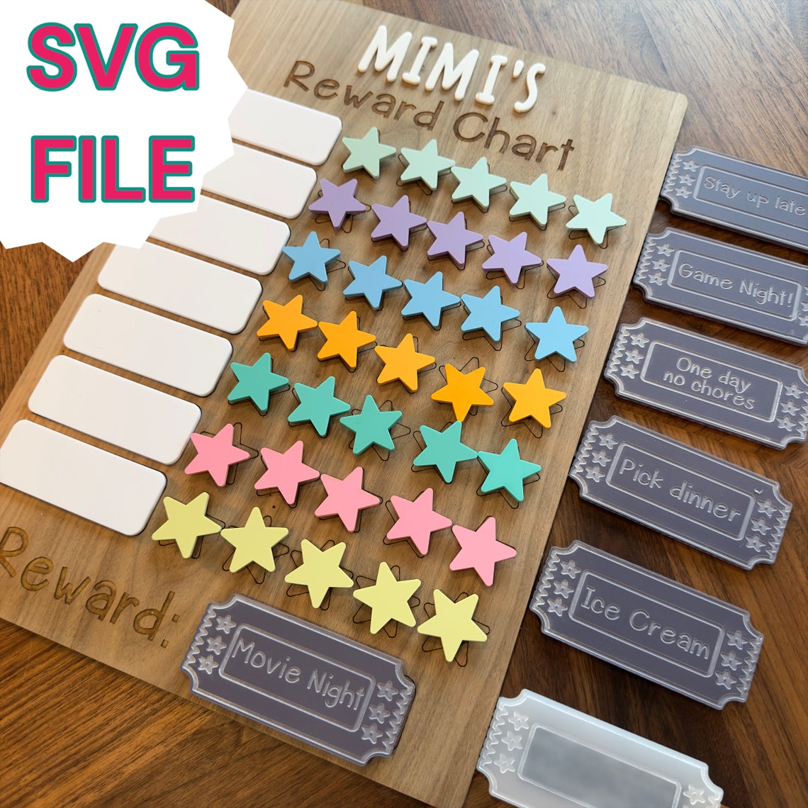 Reward Chart SVG File - Etsy