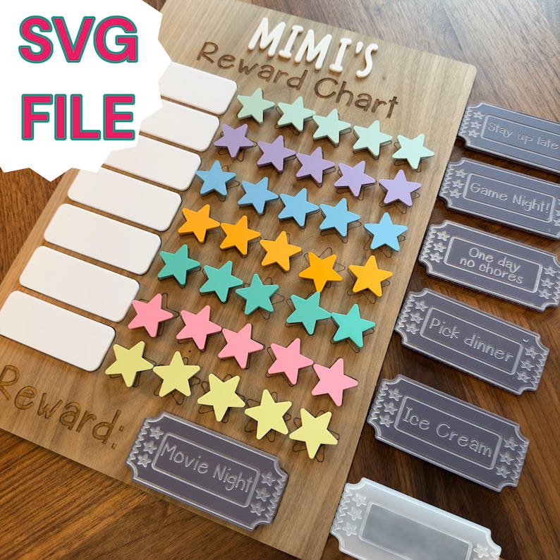 Reward Chart SVG File - Etsy