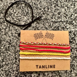 F1 Livery Colour Set of Bracelets. Micro Braids, Tie-on and Handmade ...