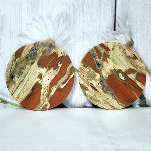 Large Red Jasper Display Slab Coasters/ Landscape Pattern Red Jasper ...