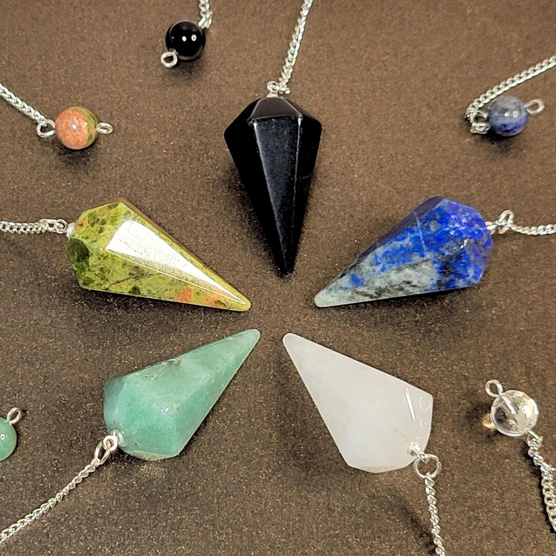 Five Crystal Pendulums/ Pick Your Crystal Pendulum/ Rhombus Shape ...