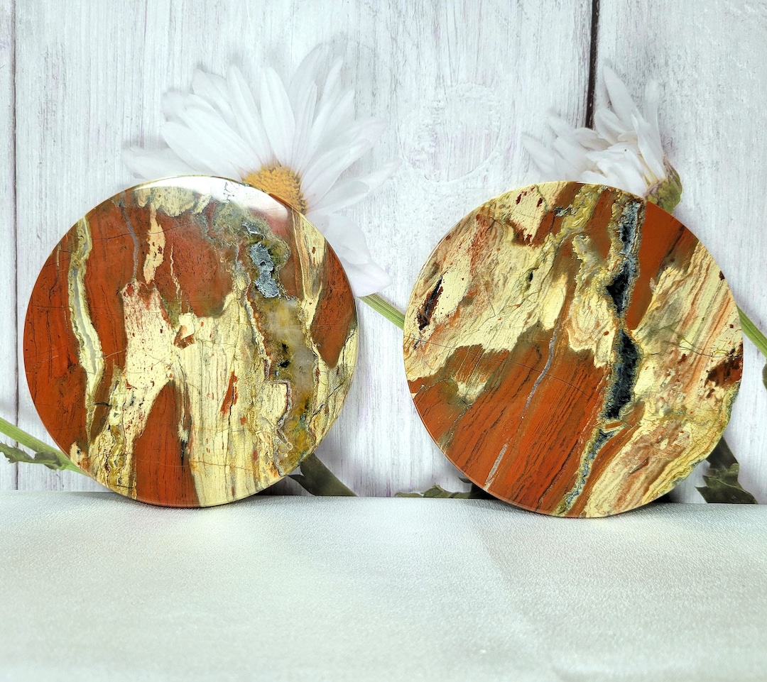 Large Red Jasper Display Slab Coasters/ Landscape Pattern Red Jasper ...