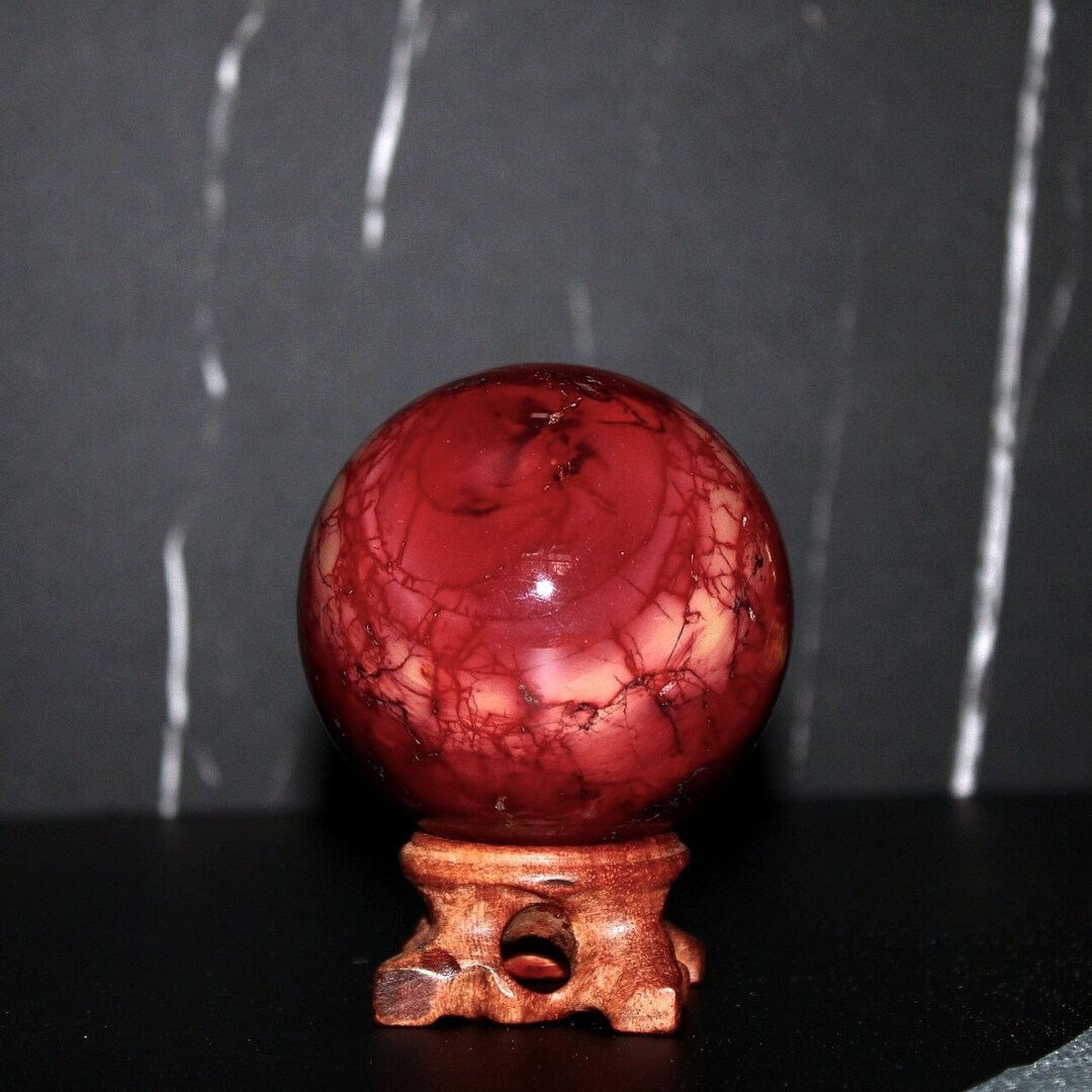 Red Mookaite Black-red Veins Stone Crystal/luminous Red Mookaite ...
