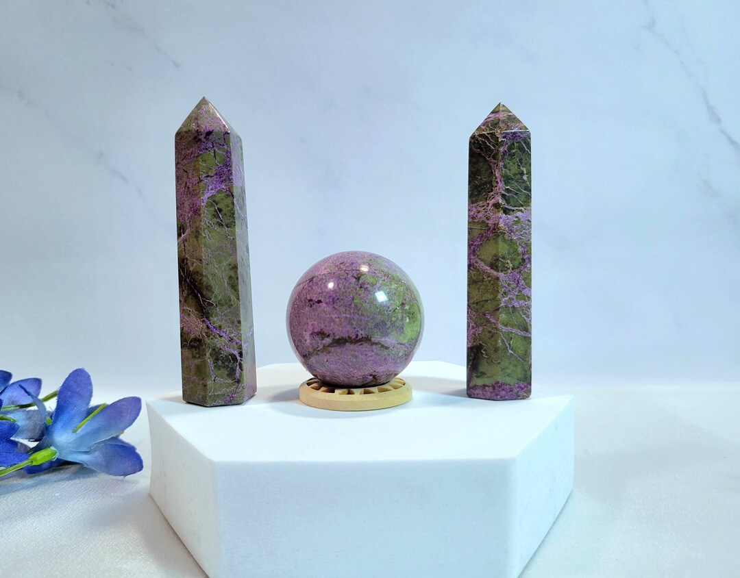 Atlantisite Crystals/towers and Sphere/natural Atlantisite - Etsy