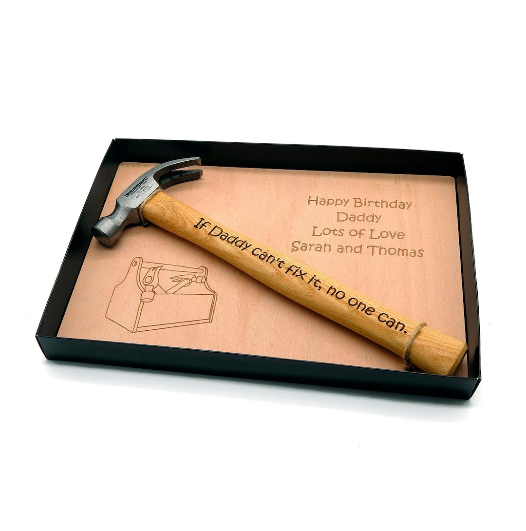 Personalised Hammer and Gift Box | Laser Engraved Unique Gift | Great ...