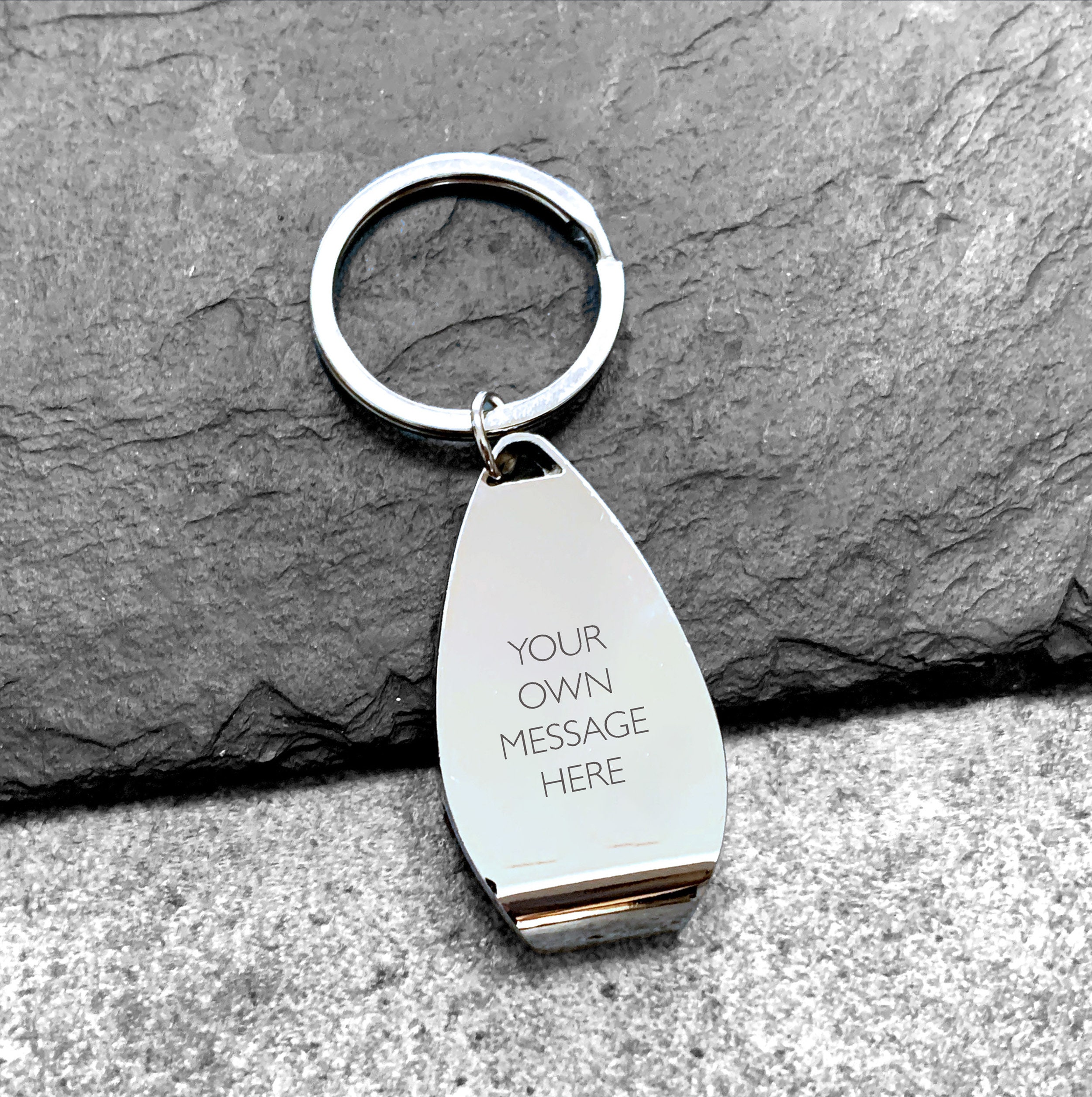 Personalised Engraved Bottle Opener Keyring Gift, Personalized Metal ...