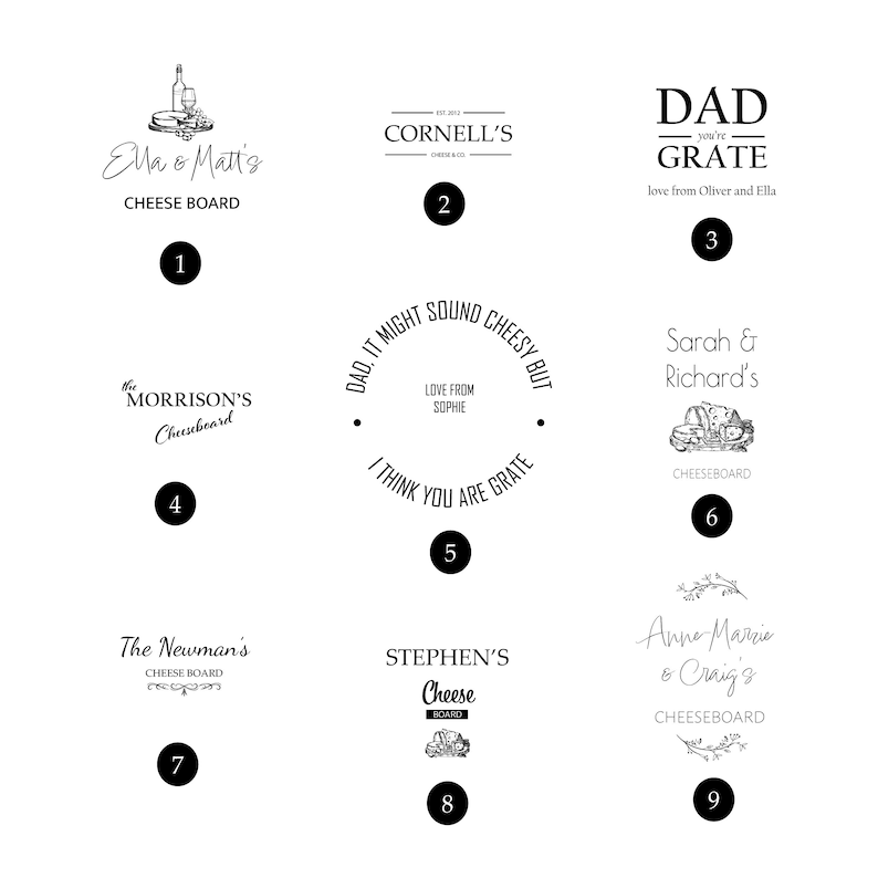 Personalised Cheese Board Set. 9 Designs to Choose From. Ideal - Etsy UK