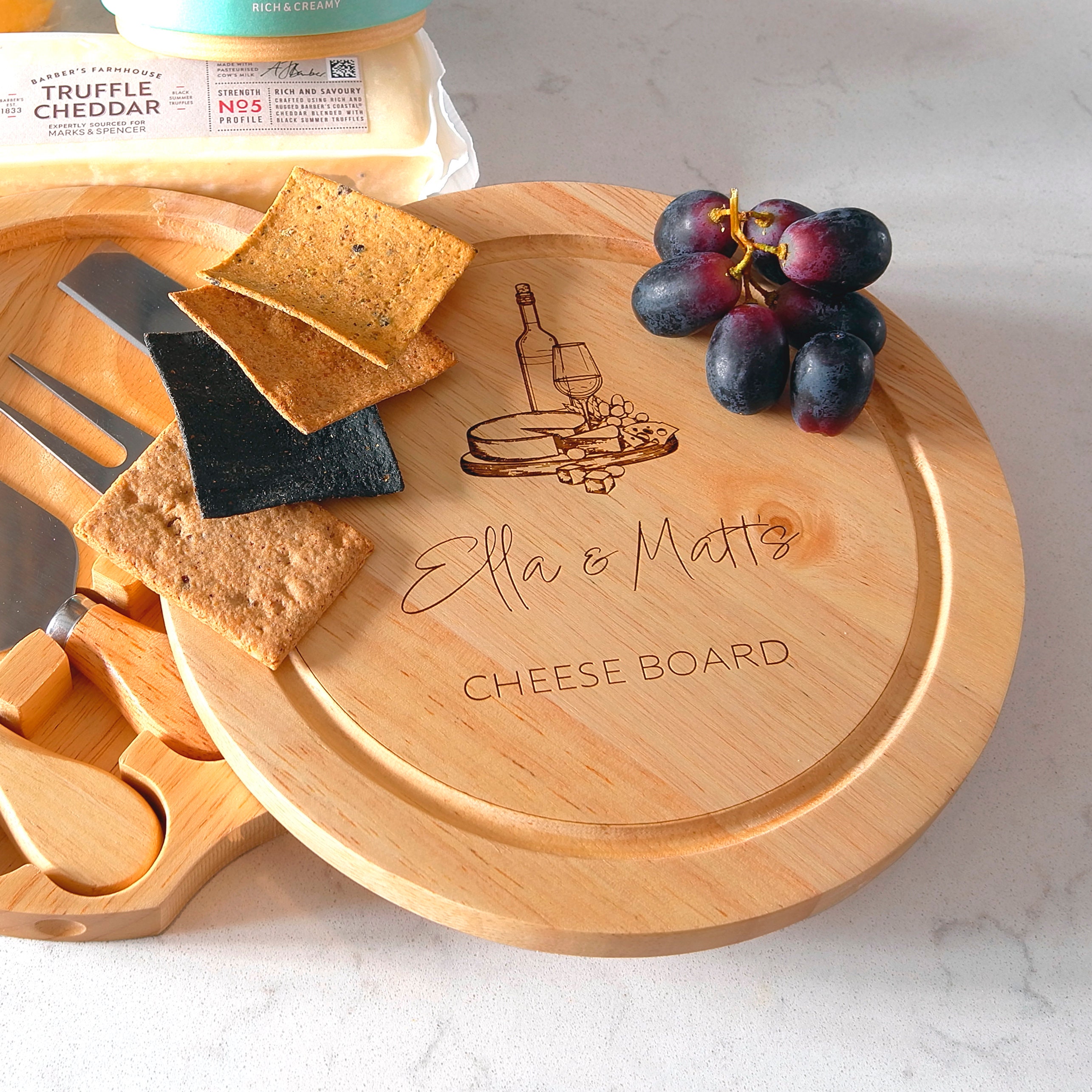 Personalised Cheese Board Set. 9 Designs to Choose From. Ideal - Etsy UK