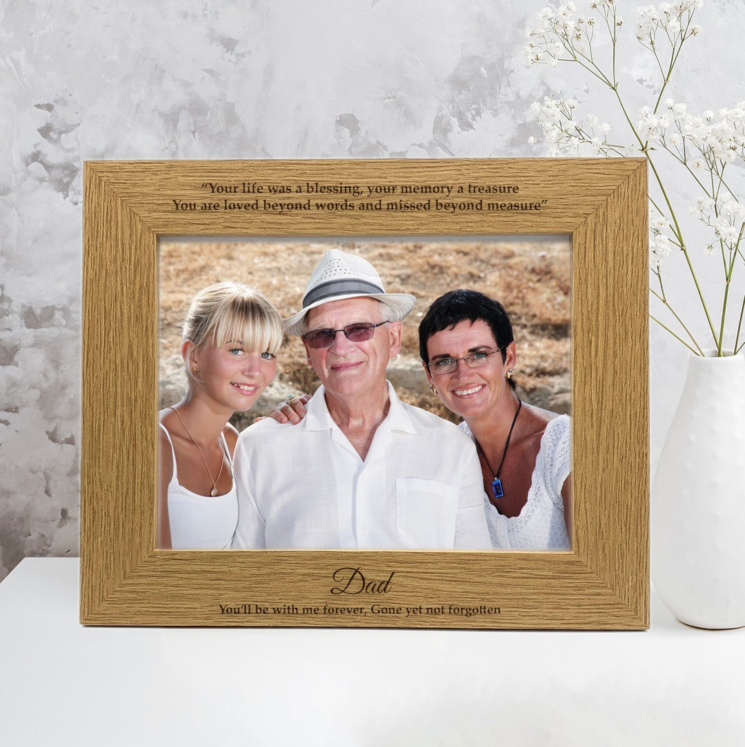 Personalised Memorial Photo Frame Personalised Memorial Engraved Photo ...
