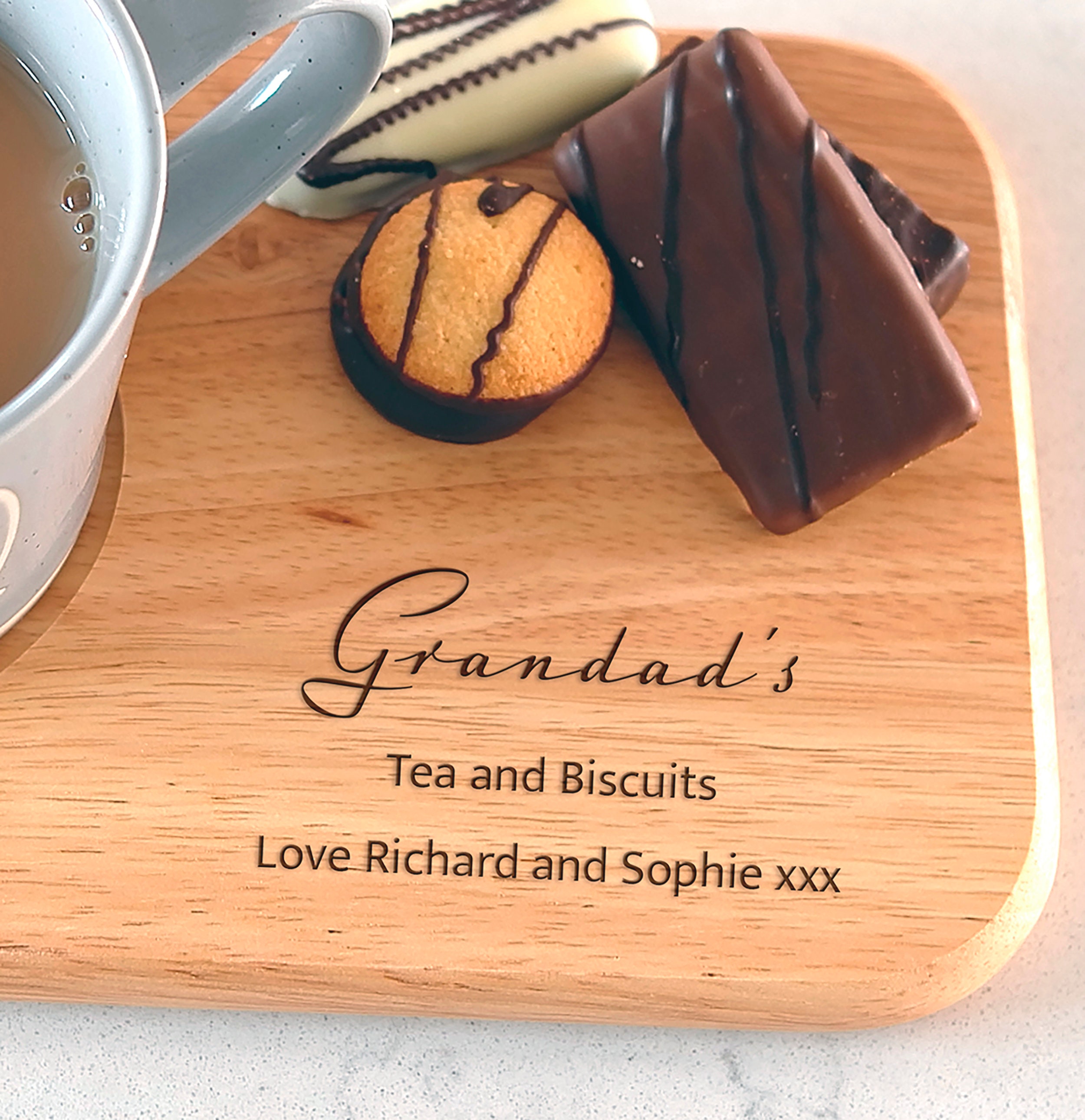 Personalised Tea and Biscuit Board, Coffee and Cake Board Makes a ...