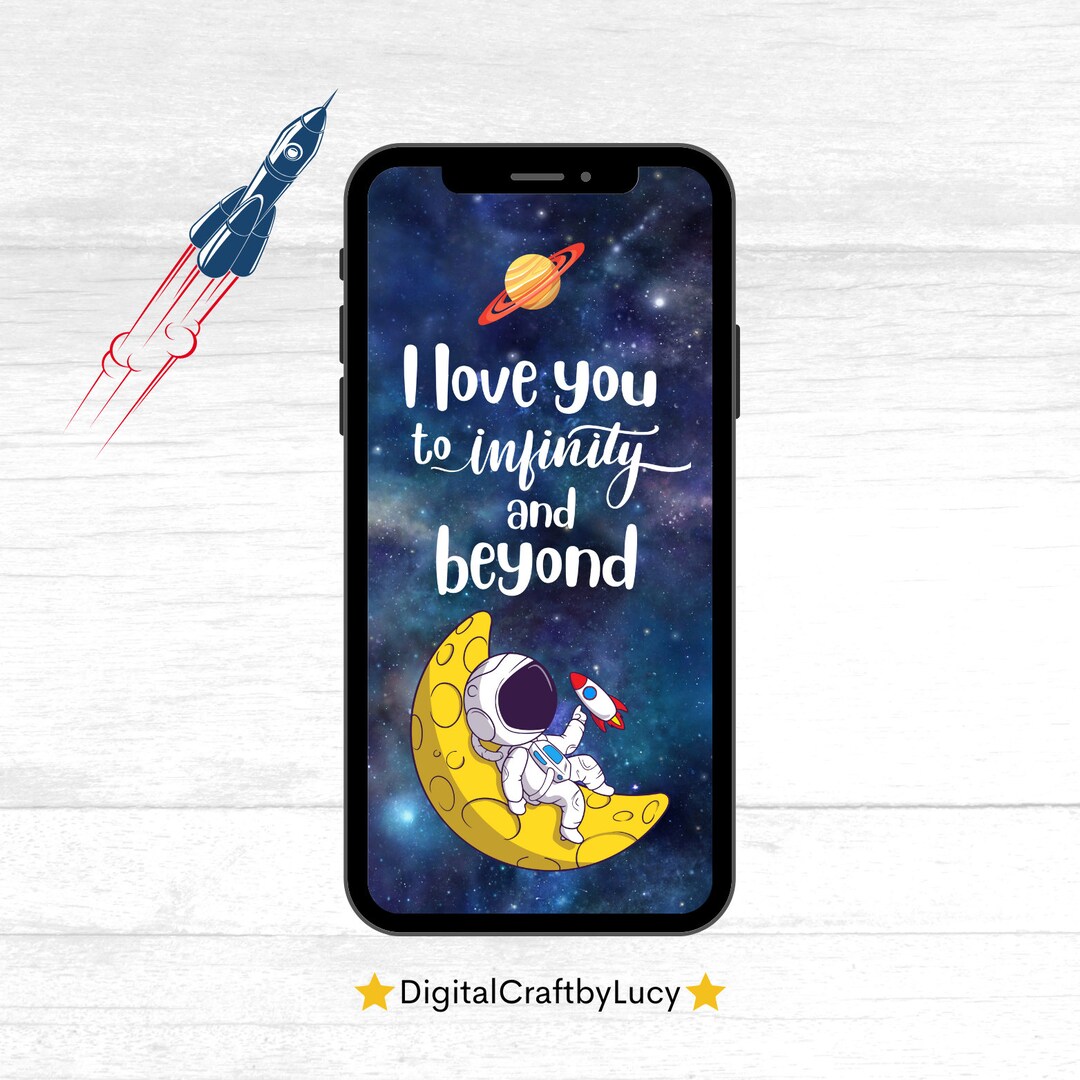 I Love You to Infinity and Beyond Digital Card - Etsy