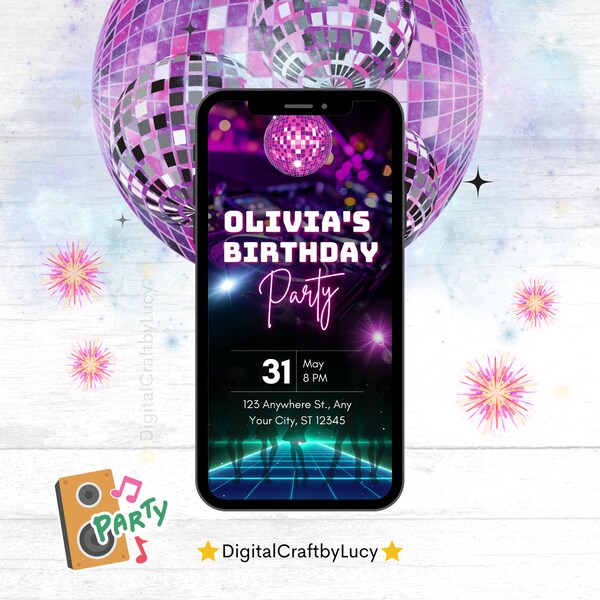 Night Club Party Invitation - Etsy