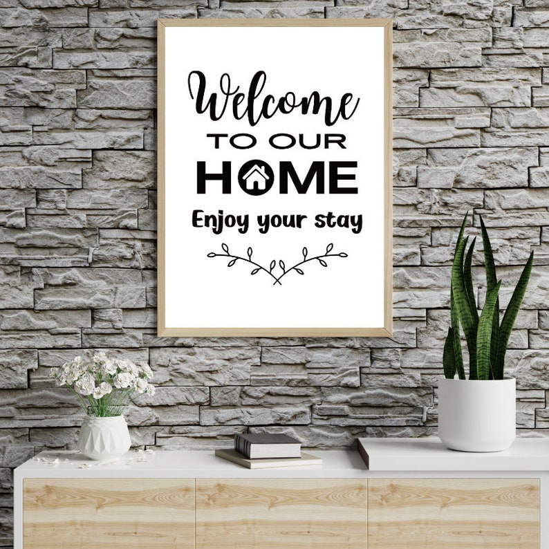 Welcome Home Wall Art Print | Perfect for Airbnb & Vacation Rental ...