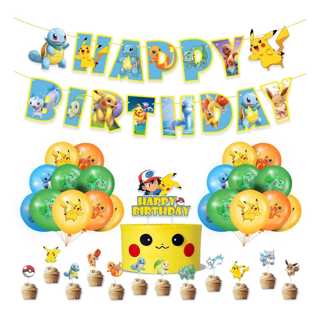 Pokemon Balloon Kit, Birthday Party Supplies, Pikachu Balloons ...