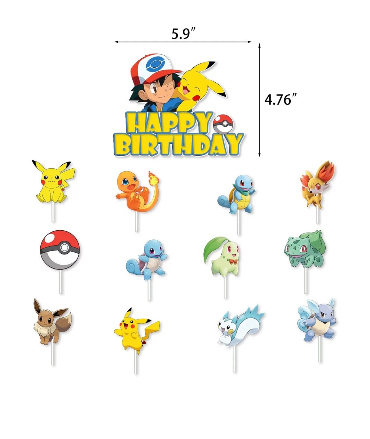 Pokemon Balloon Kit, Birthday Party Supplies, Pikachu Balloons ...