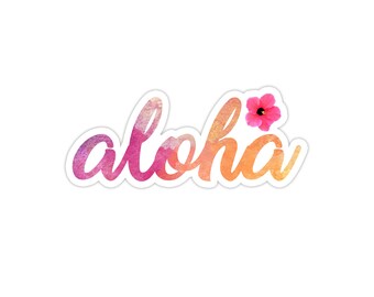 Hawaii Aloha Sticker - Etsy