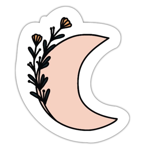 Half Moon Sticker - Etsy