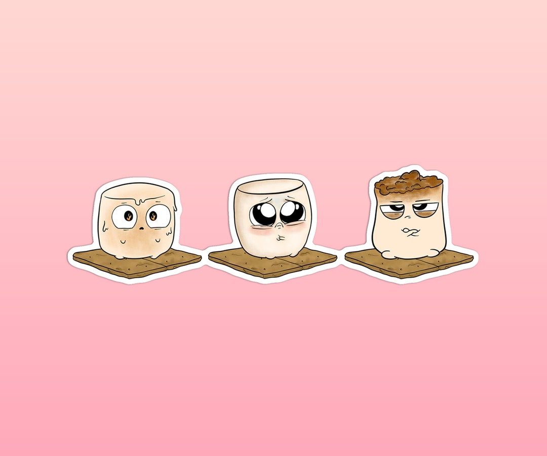 Marshmallows Vinyl Sticker, Funny Marshmallow Sticker, Car Stickers ...