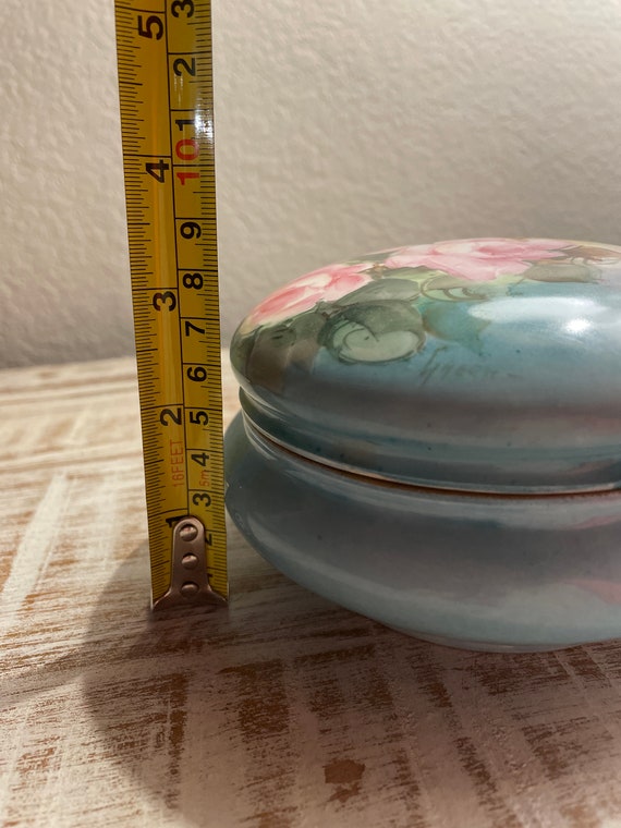 Antique Limoges hand painted powder box jewelry caske… - Gem