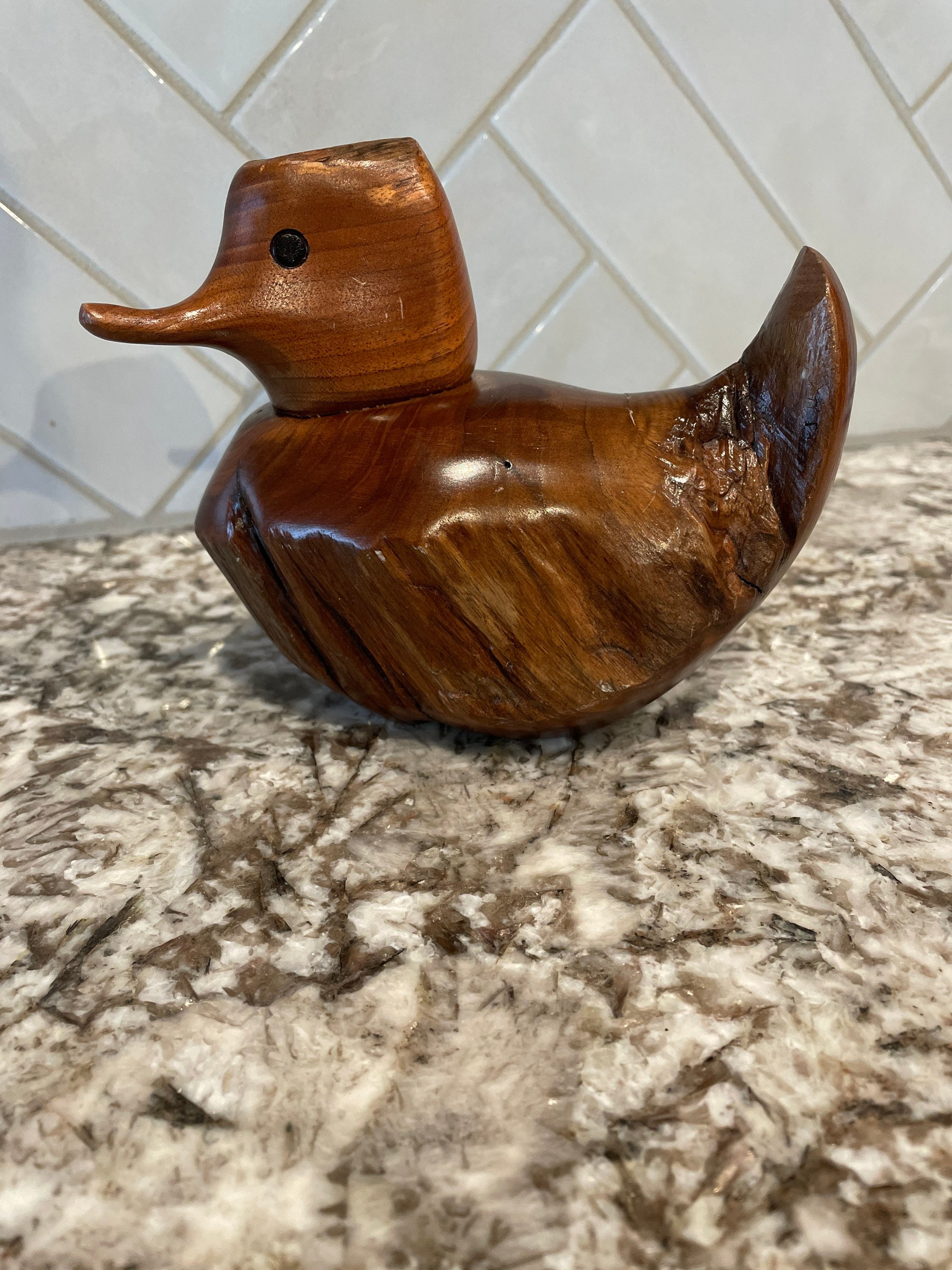 Vintage Hand Carved Wooden Duck Artist Signed by Randy Whaley 2001. 6x6 ...