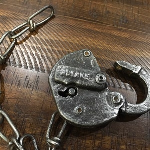 Vintage ADLAKE Frisco Railroad Switch Lock and Spike Chain 1978. No Key ...