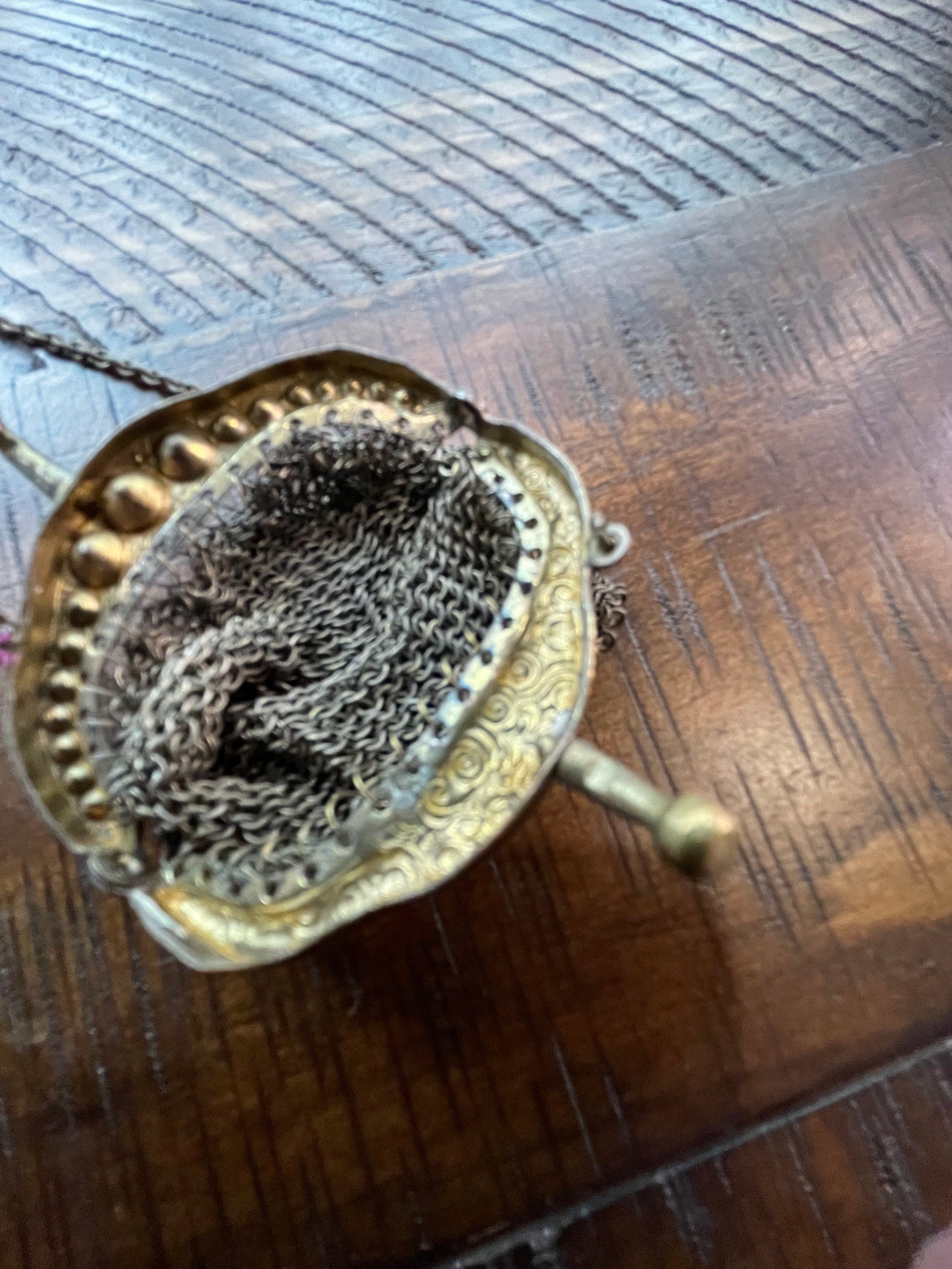 Vintage Silver Rhinestone Chain Mail Coin Purse French Chain | Etsy