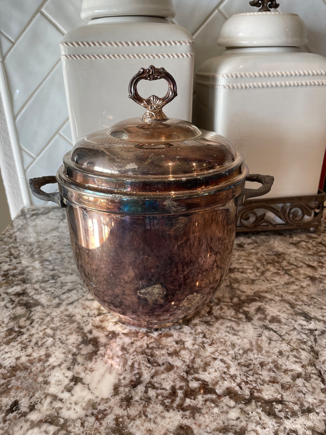 Sheridan Silverplate Ice Bucket Vintage Ice Bucket Silver With - Etsy