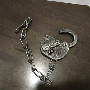 Vintage ADLAKE Frisco Railroad Switch Lock and Spike Chain 1978. No Key ...