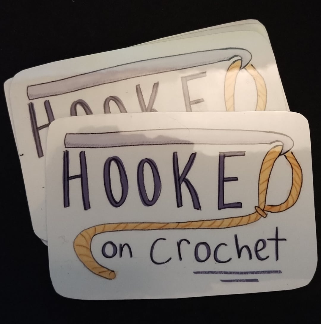 Hooked on Crochet Sticker - Etsy