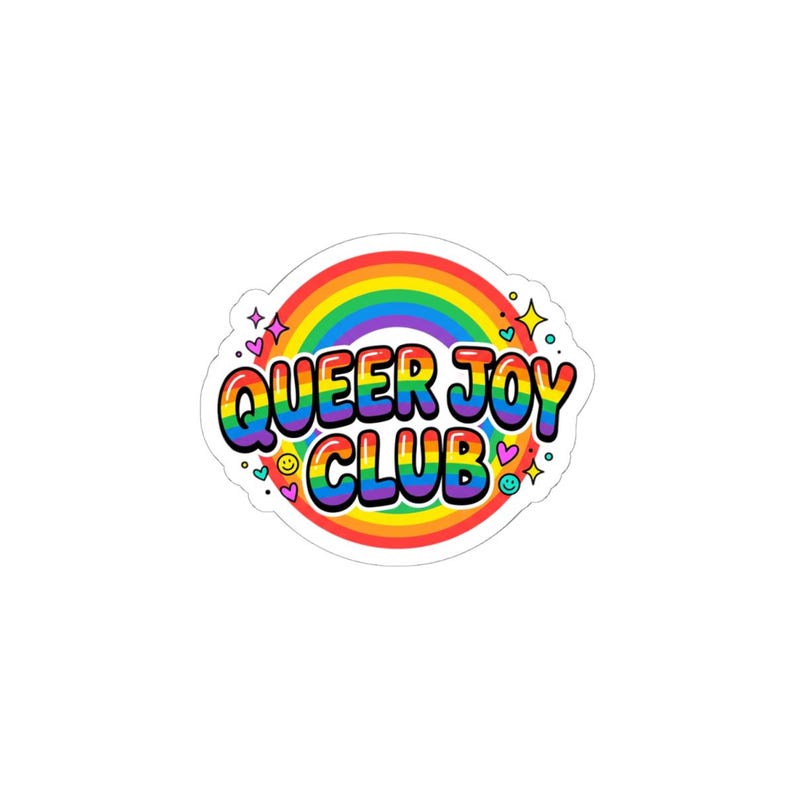 Queer Joy Club Sticker | Pastel Rainbow LGBTQ+ Pride Celebration - Etsy