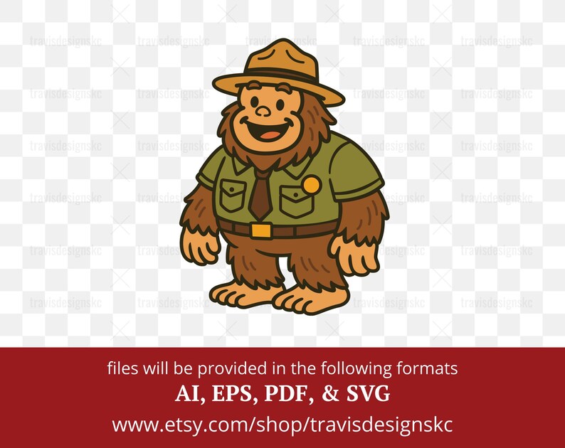 Bigfoot SVG Sasquatch SVG Bigfoot Clipart Bigfoot Hiking Bigfoot Park ...
