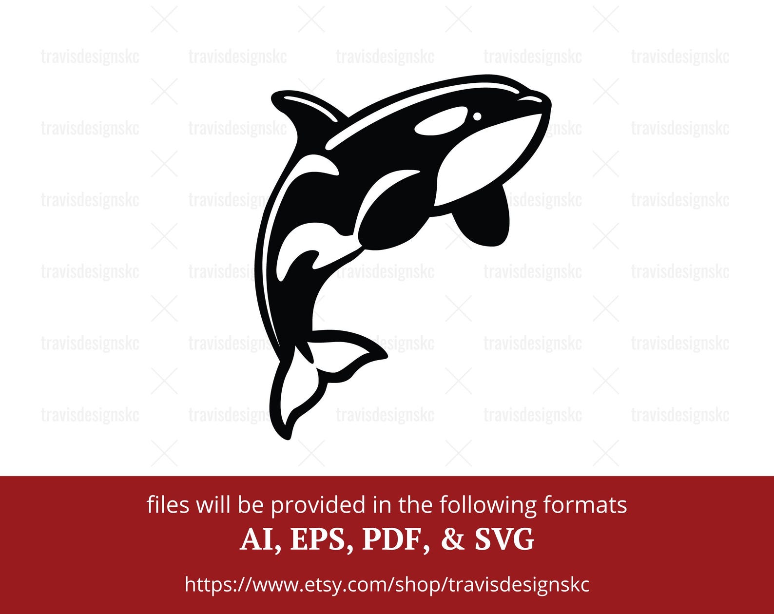 Killer Whale SVG Orca SVG Killer Whale Silhouette Vector Orca Decal SVG ...
