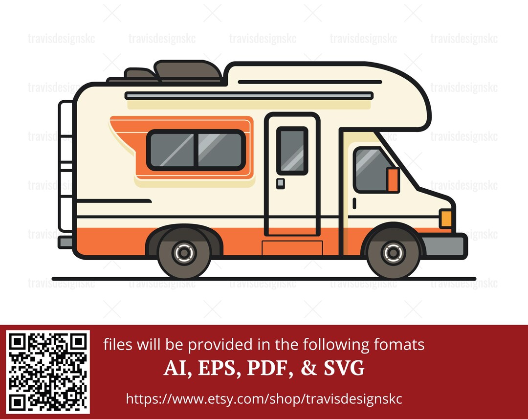 Vintage Travel Full Time Rv Svg Rv Clipart Tiny House Glamping Camping ...