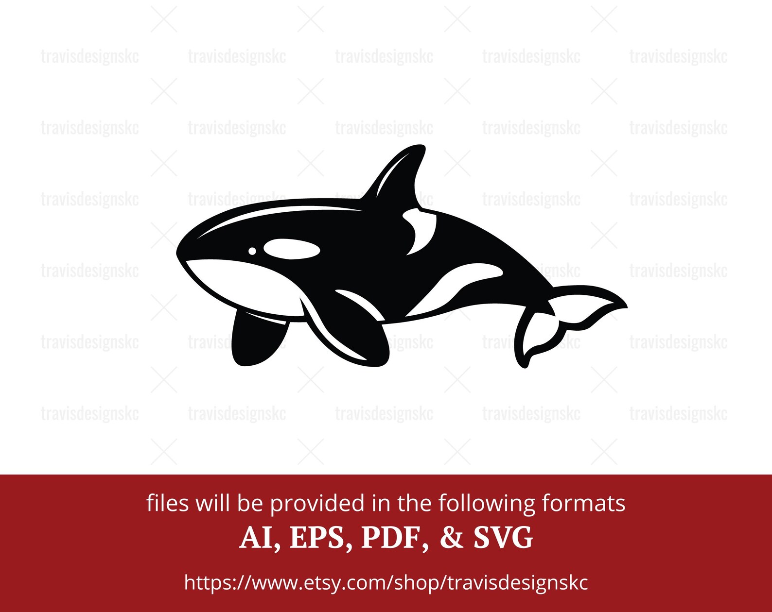 Killer Whale SVG Orca SVG Killer Whale Silhouette Vector Orca Decal SVG ...