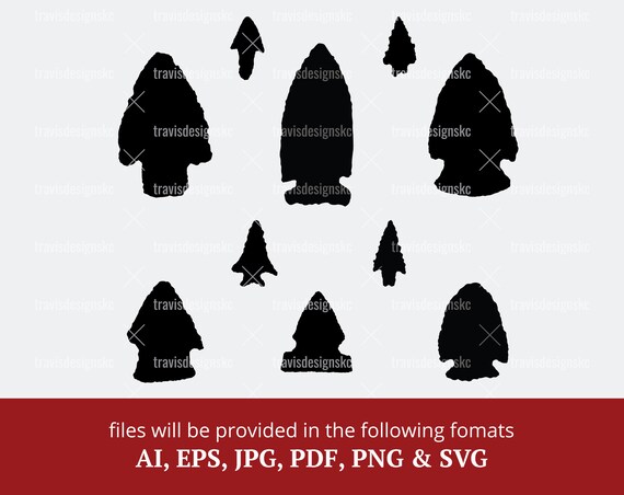 Arrowhead Clipart Stone Arrowhead Design Element For Poster Card