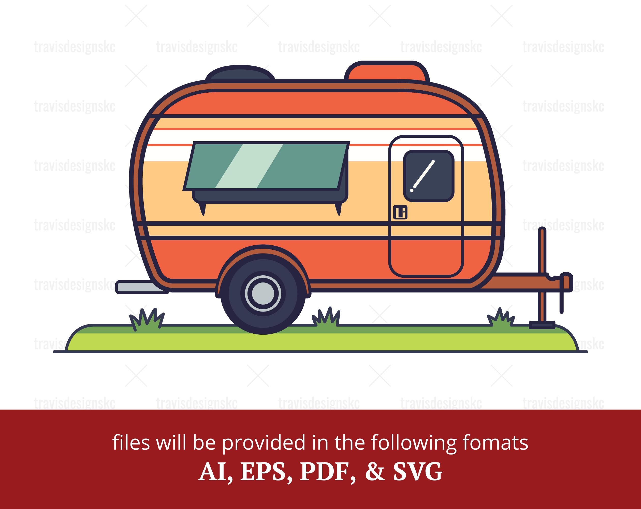 Camping Graphics Rv Camping Svg Camper Pdf Rv Svg File Vintage Travel ...