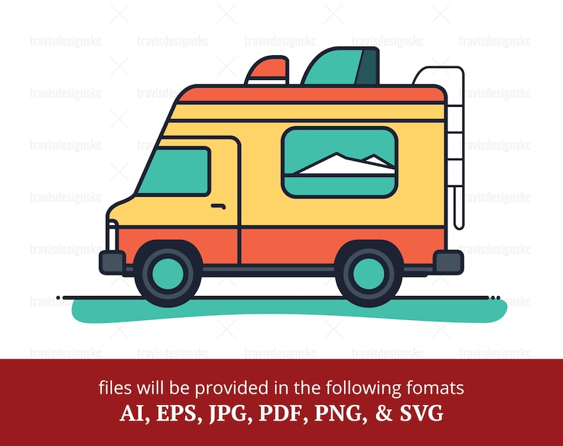 Camping Clipart, Camping Vector, RV SVG, Camper SVG, Camper Vector ...