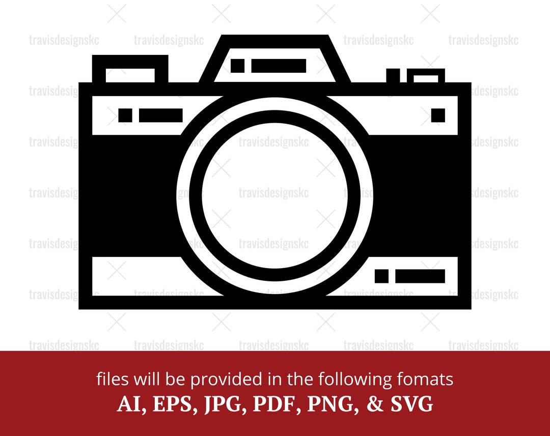 Camera Outline SVG: Transparent Icon Clipart (digital Download) - Etsy