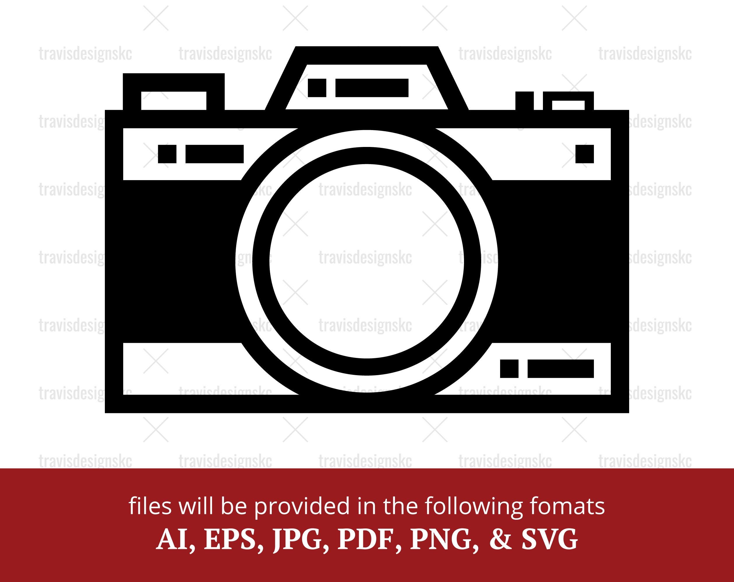 Camera Outline SVG: Transparent Icon Clipart (digital Download) - Etsy