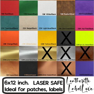 NEW Colors Laserable Sheets for Laser Engraving, Laserable Leatherette 6x12 15x30cm, Laser ...