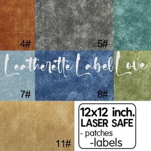Denim Laserable Sheets for Laser Engraving, Laserable Leatherette 12"x12" (30x30cm), Denim Look ...
