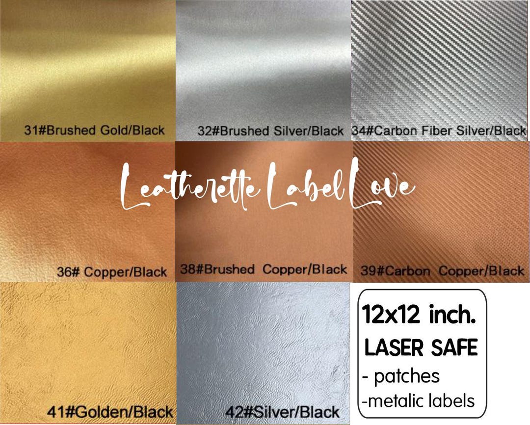Metallic Laserable Sheets for Laser Engraving, Laserable Leatherette 12 ...