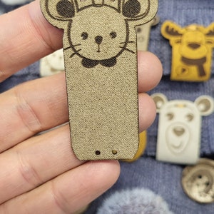 No SEW Labels, Knitting Tags, No Sew Fold Over Animal Labels ,folded ...