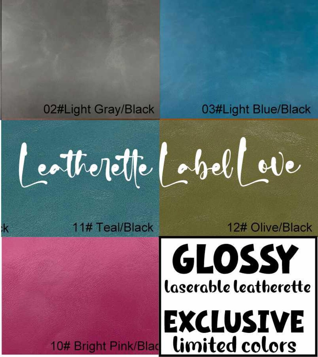 EXCLUSIVE Colors Laserable Sheets, Glossy Leatherette, Laserable ...