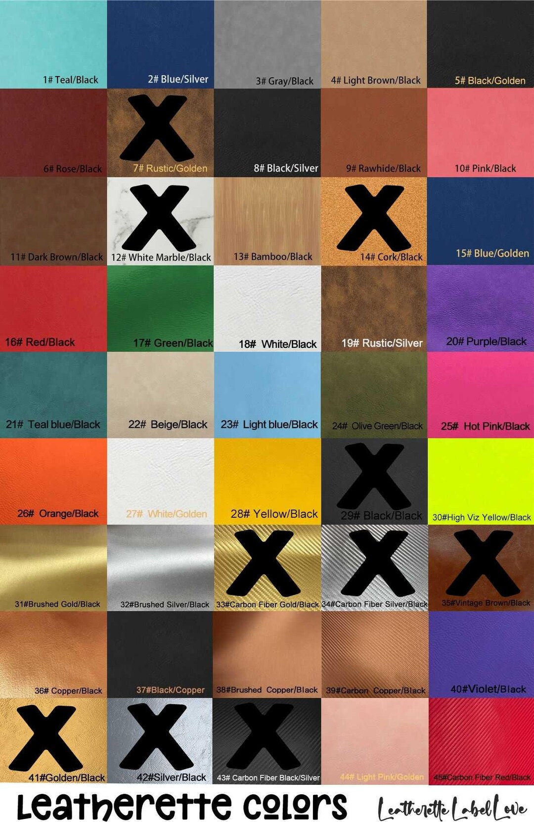 Laserable Sheets for Laser Engraving, Laserable Leatherette 12x24 30x60cm, Laser Engraving ...