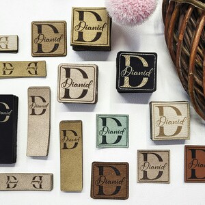 IRON ON Custom Logo Tags, Iron on Labels 10pcs,bügel Label Mit Logo ...